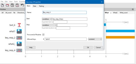 Using Multiple Keyboard Components In Routine Builder PsychoPy