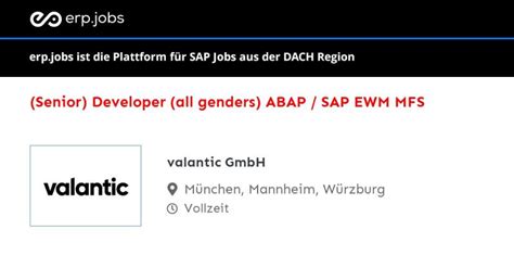 Sap Abap Fiori Jobs Dach Region On Linkedin Senior Developer
