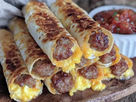 Savory Egg And Sausage Breakfast Taquitos Easy Camping Meal Recipe