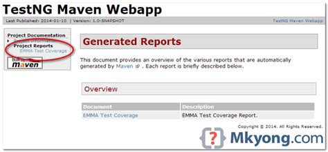 Maven Emma Code Coverage Example Mkyong