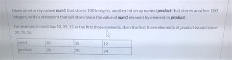 Solved Given The Two Dimensional Array Above That Is Named