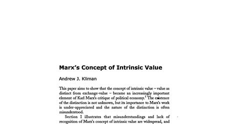 Kliman Marxs Concept Of Intrinsic Value Pdf Docdroid