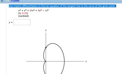 Solved 5 1 Points Use Implicit Differentiation To Find An