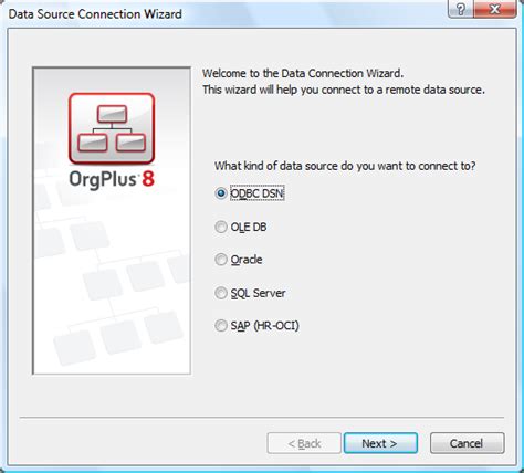 Using The Data Connection Wizard