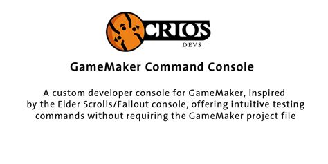Github Momfusgamemakercommandconsole A Custom Console Command To
