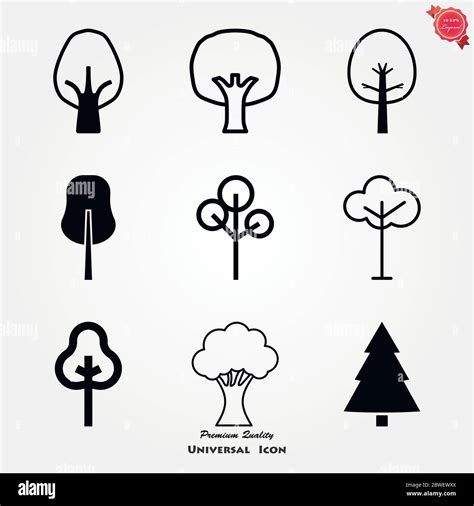 Tree Vector Icon Trees Symbol Isolated On Background Stock Vector Image Art Alamy