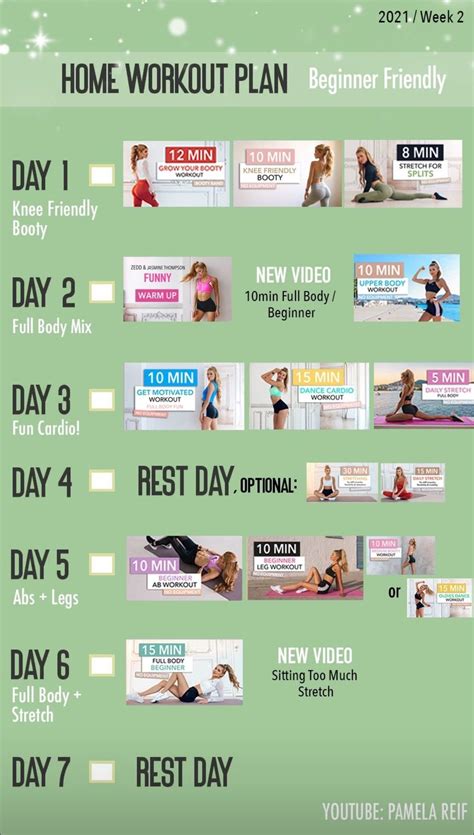 At Home Exercise Plan For Beginners At Clara Kilgore Blog