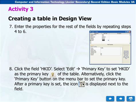 ppt activity 3 creating a table in design view powerpoint