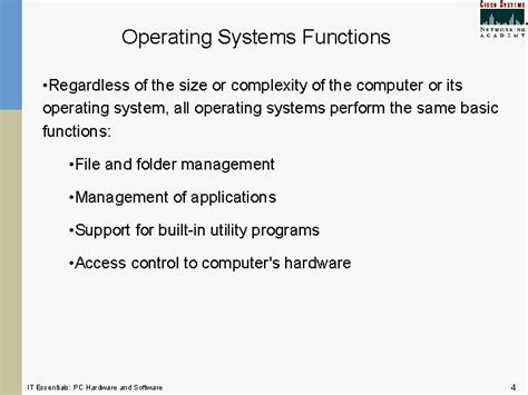 Chapter Operating System Fundamentals IT Essentials PC