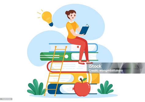 성장 개념 학습 모델을 사용한 경력 교육은 평면 만화 손으로 그린 템플릿 일러스트레이션에서 실제 경험을 위한 활동을 연결합니다