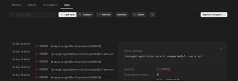 UnexpectedEof Early Eof Issue Oakserver Oak GitHub