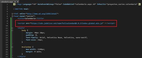 Crear Un Calendario En Aspnet