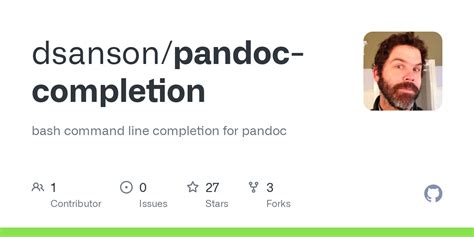 GitHub Dsanson Pandoc Completion Bash Command Line Completion For Pandoc