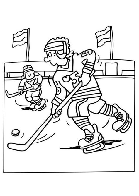 Coloriage Une Partie De Hockey Sur Glace Dessin Gratuit à Imprimer
