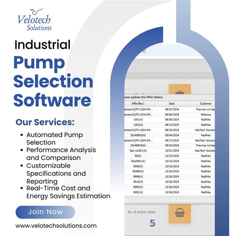 Boost Efficiency With Velotechs Industrial Pump Selection Software