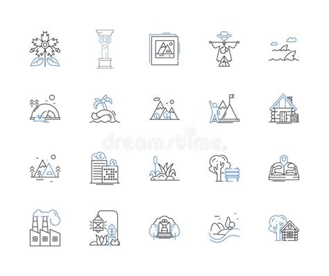 Digitized Garden Line Icons Collection Technology Innovation Virtual