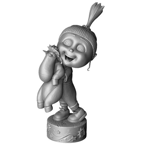 Agnes With A Unicorn Despicable Me 3d Model By Naeem32