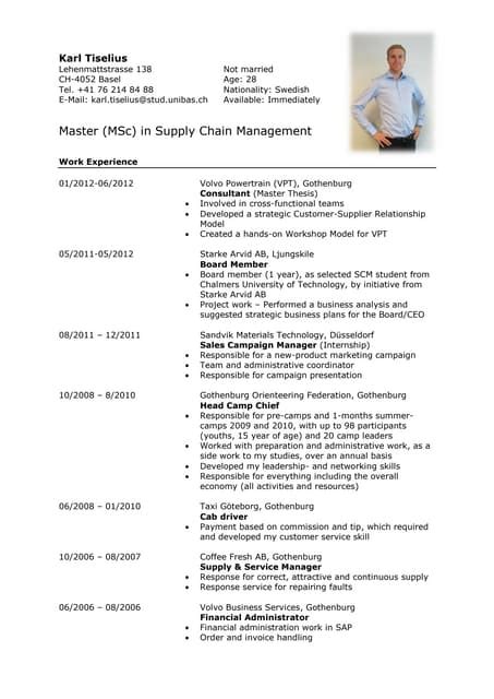 Cv Karl Tiselius Pdf