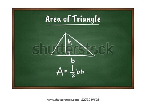 Area Triangle Geometry Formula On Green Stock Vector Royalty Free