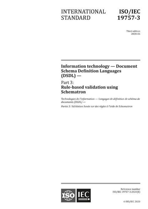 ISO IEC 19757 3 2020 IEC Normen VDE VERLAG