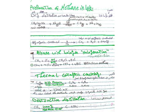 Solution Chemistry Preparation Of Methane Water Gas Alcohol