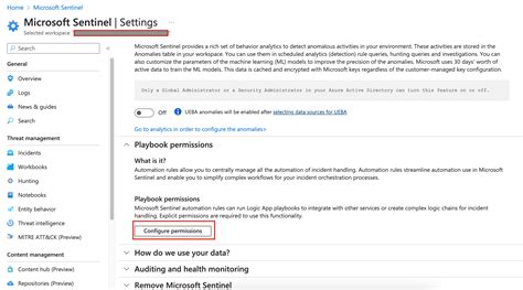 Support For Configure Playbook Permissions In Microsoft Sentinel