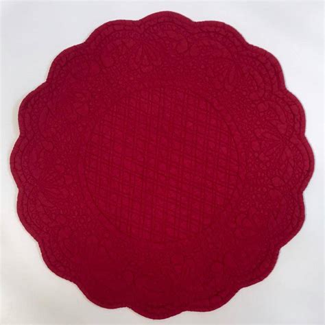 Red Round Placemats