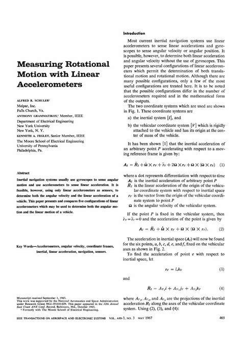 Pdf Measuring Rotational Motion With Linear Accelerometers Dokumen Tips