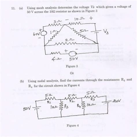 11 a using mesh analysis determine the voltage v s which given a