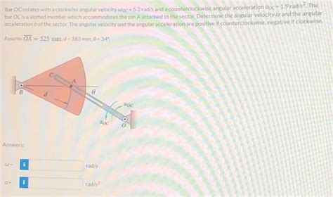 solved bar oc rotates with a clockwise angular velocity 06