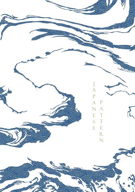 Japanese Wave Pattern With Abstract Shape Vector Behance