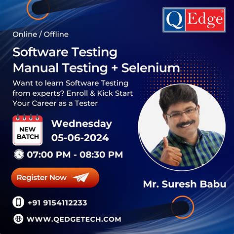Qedge Technologies On Linkedin 🚀 Join Qedgetechs New Batch For Software Testing 🚀 📅 Start Date