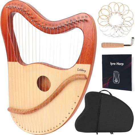 Lyre Harp Lotkey 23 Metal Strings Harp Mahogany Body And Solid Spruce Board Lyre Lyre Harp Lotkey 23 Metal Strings Harp Mahogany Body And Solid Spruce Board Lyre