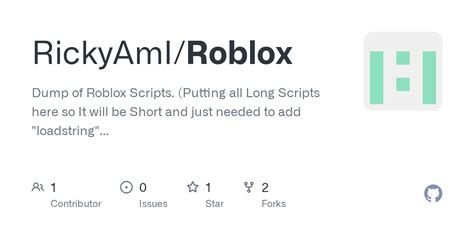 GitHub RickyAmI Roblox Dump Of Roblox Scripts Putting All Long Scripts Here So It Will Be
