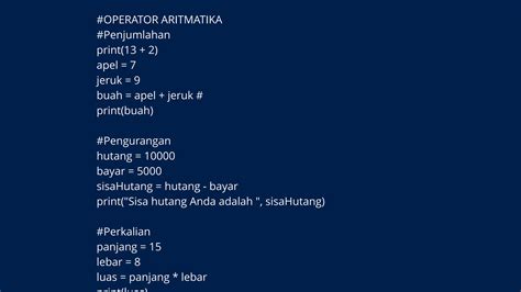 python dasar membuat biodata dan sontohnya pptx