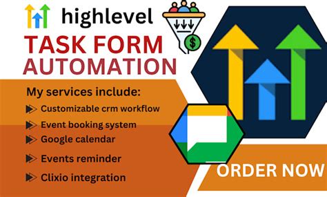 Setup Gohighlevel Task Automation Form Online Course Registration