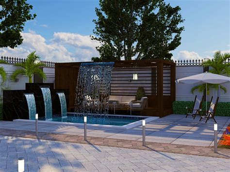 تصميم لاند سكيب لفيلا الفنانه وفاء عامر مستقل