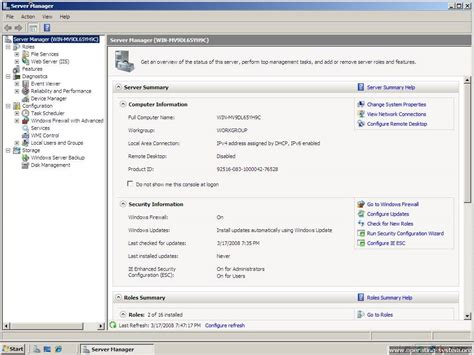 Operating System Screenshot Microsoft Server Windows Server 2008 24