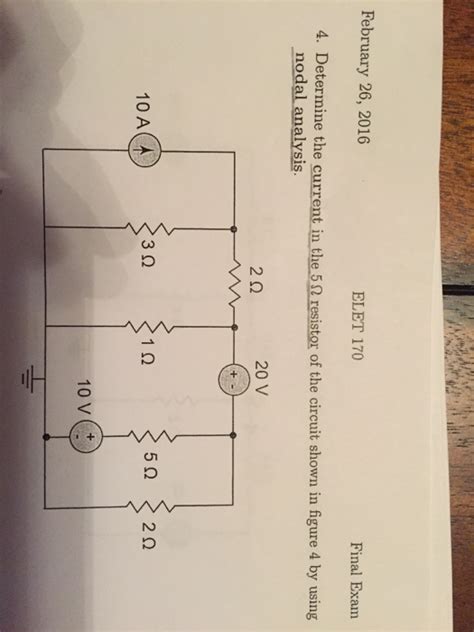 Solved Determine The Current In The 5 Ohm Resistor Of The Chegg Com