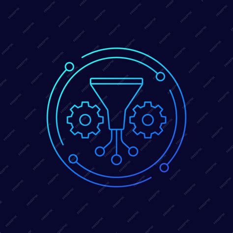 Premium Vector Data Filtering Icon Linear Design