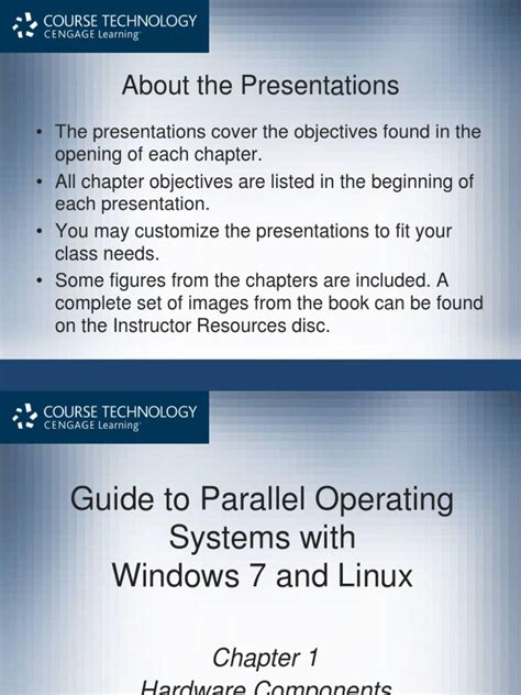 Guide To Parallel Operating Systems With Win7 And Linux Chapter 1