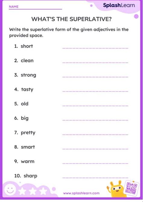 Whats The Superlative — Printable Ela Worksheet