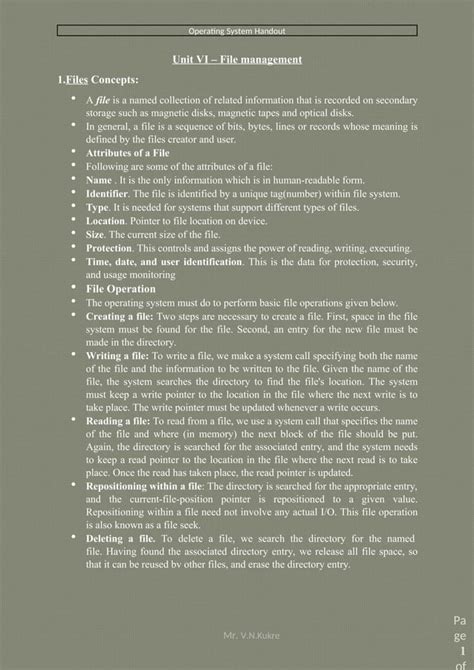 Operating System File Management Concepts Ppt Operating Systems