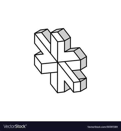 Escher Impossible Geometric Shape Isometric Icon Vector Image