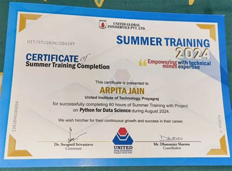 Arpita Jain On Linkedin Pythonprogramming Datascience Summertraining Learningjourney
