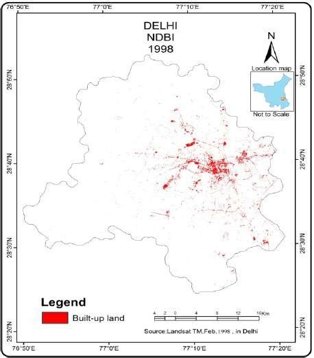 Normalized Difference Built Up Index In Delhi 1998 Download Scientific Diagram