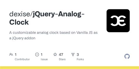 Github Dexisejquery Analog Clock A Customizable Analog Clock Based