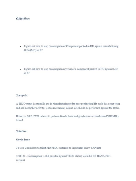 How To Stop Consumption And Consumption Reversal Of Pmr With Teco