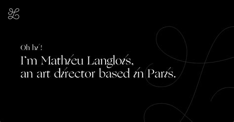 Mathieu Langlois Art Director Based In Paris