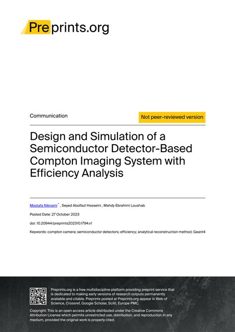 pdf design and simulation of a semiconductor detector based compton